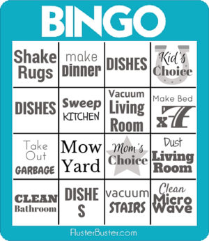 Snap the Jobs a Game - Chores Bingo | Fluster Buster