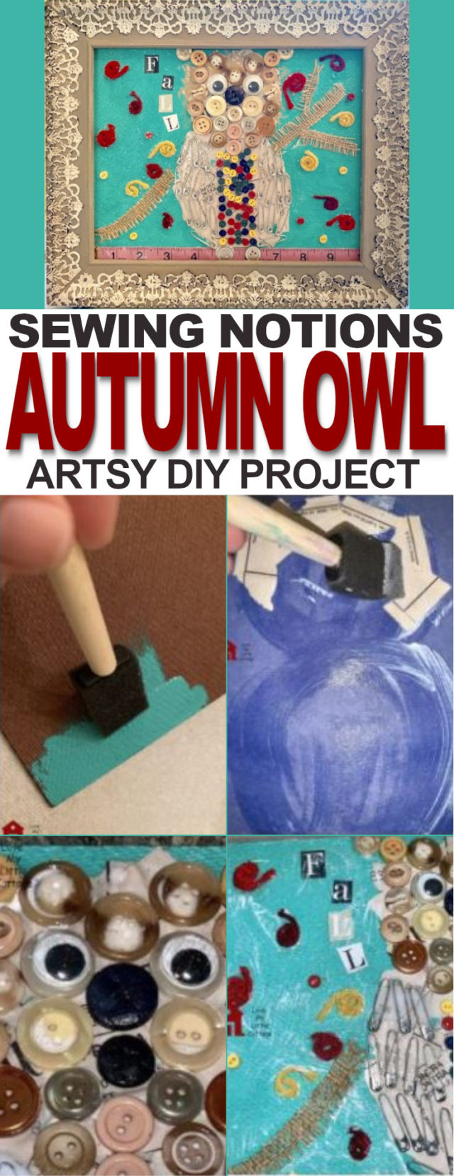 Sewing Notions Artsy Autumn Owl DIY Project