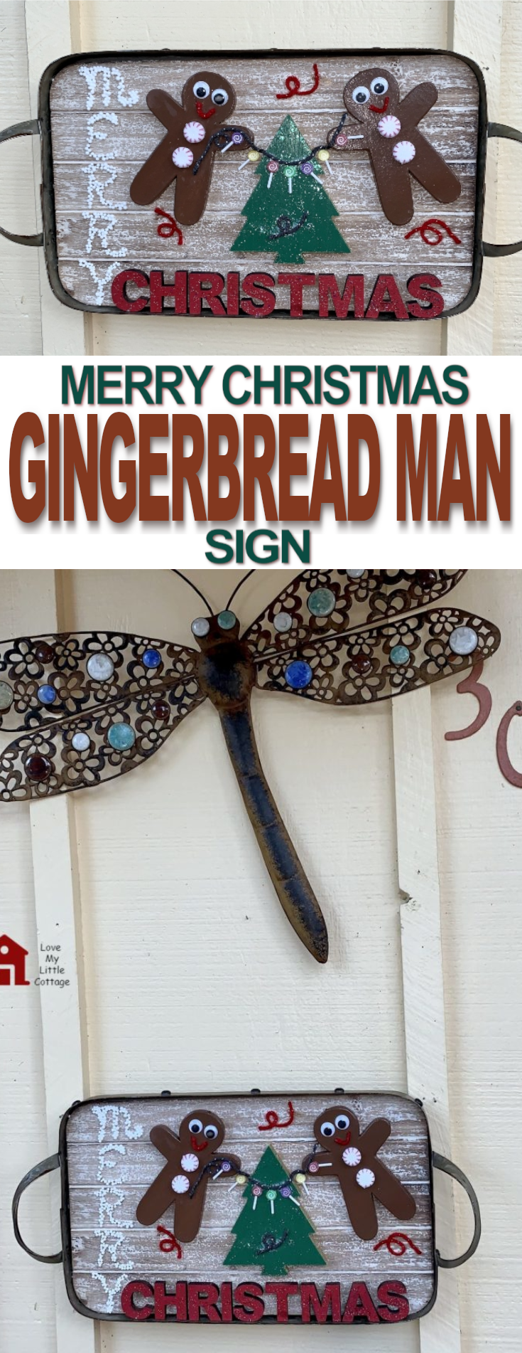 DIY Merry Christmas Gingerbread Man Sign | Fluster Buster