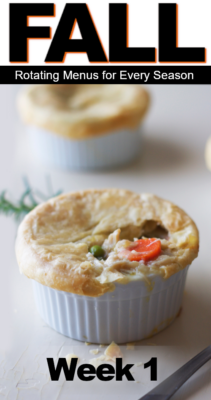 Fall Rotating Meal Plan - Week 1 | Fluster Buster